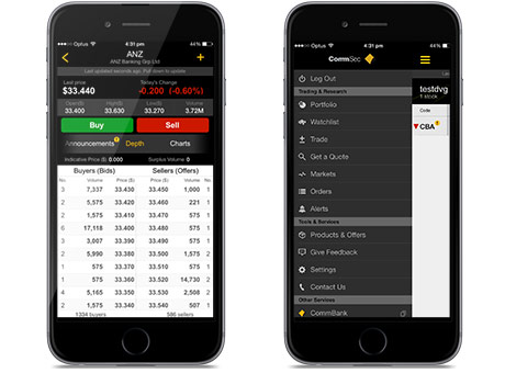 CommSec Mobile - Download via the App Store and Google play